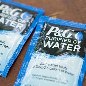 P&G Purifier of Water: Innovative Powder Packet for Safe Drinking Water ...